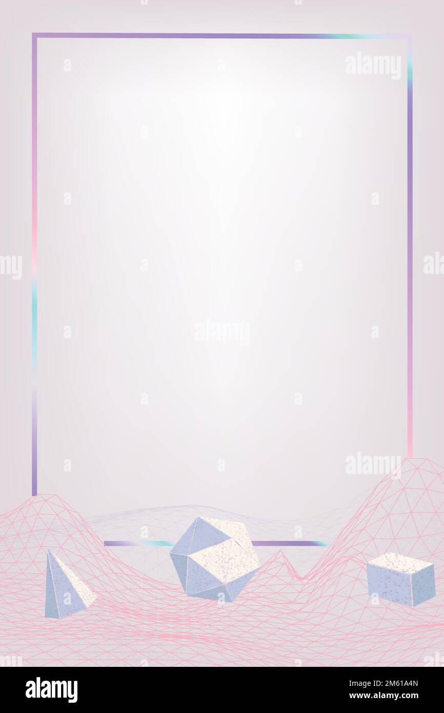 Neon purple wireframe wave Stock Vector Images - Alamy