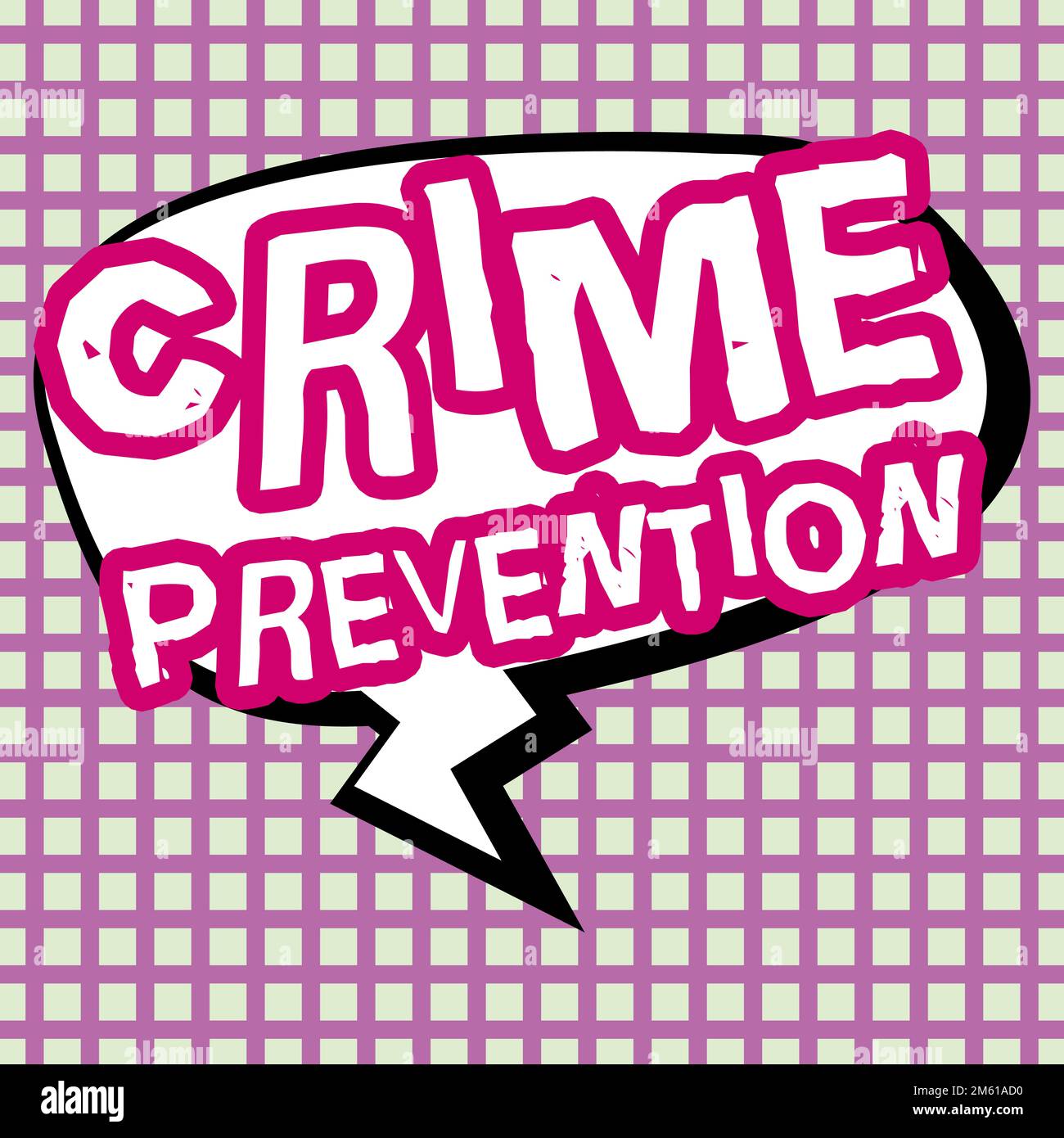 Text caption presenting Crime Prevention. Business showcase Federal ...