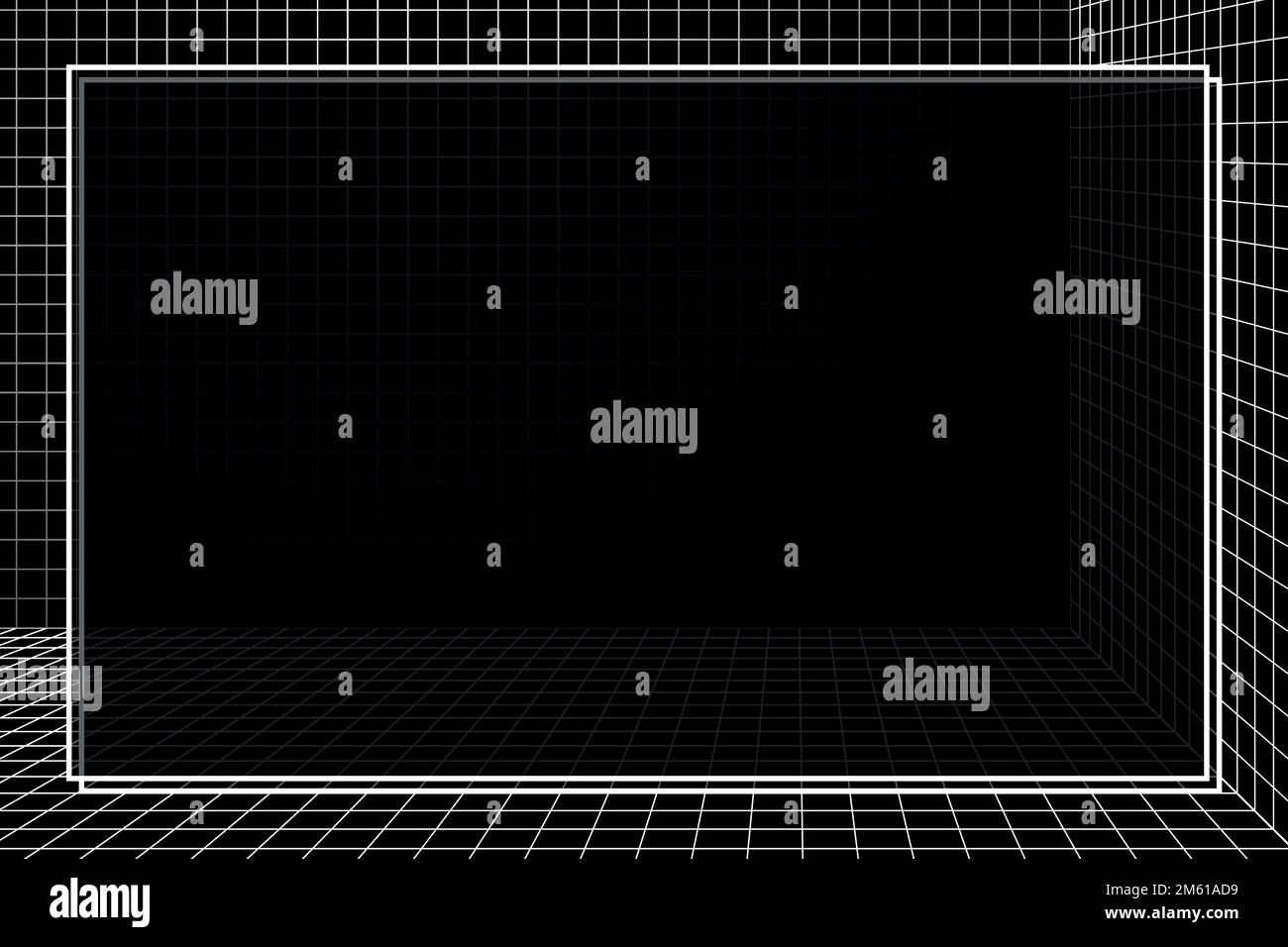 3D grid patterned frame vector Stock Vector Image & Art - Alamy