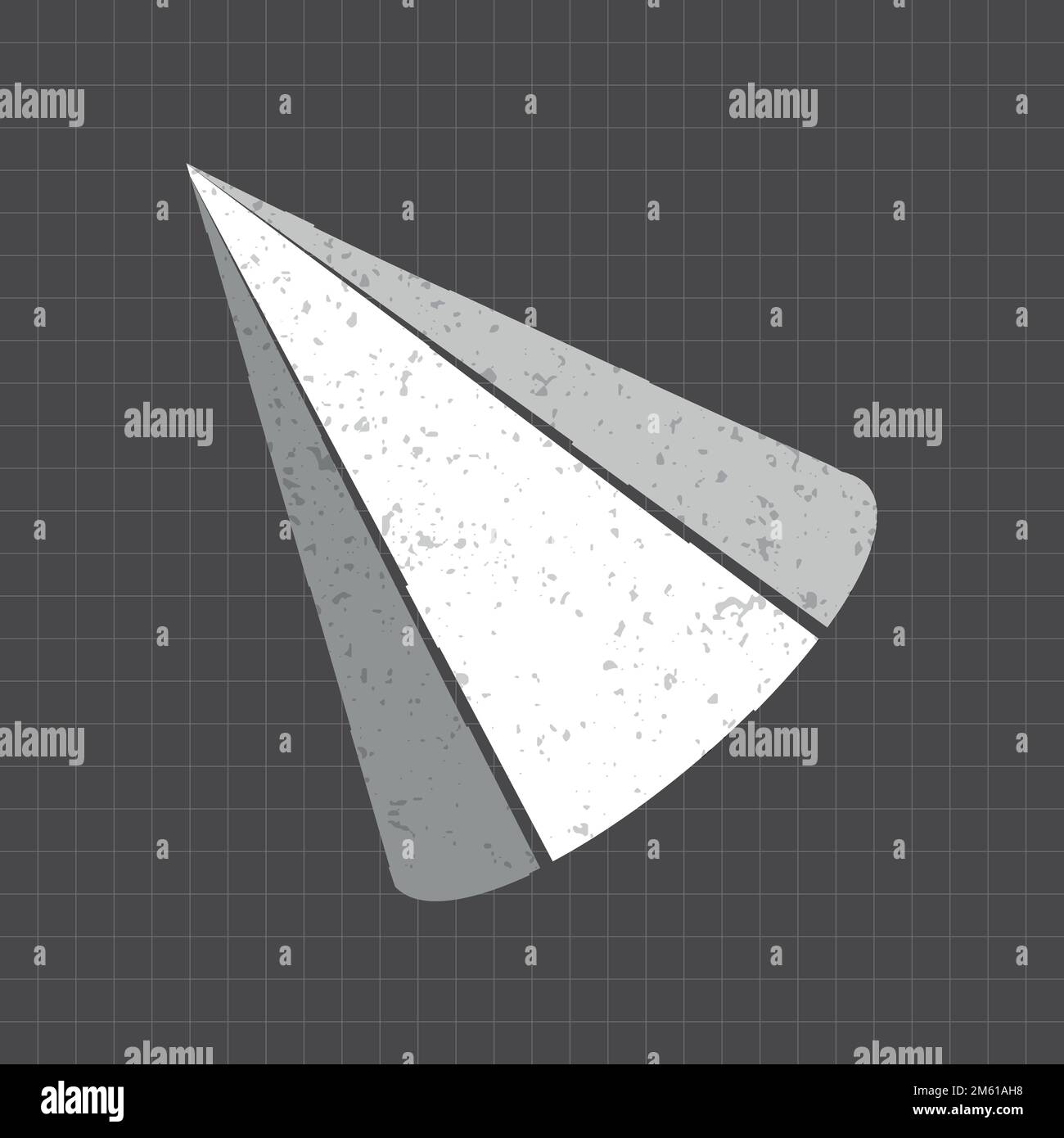 Distorted 3D hexagonal cone on a black background vector Stock Vector ...