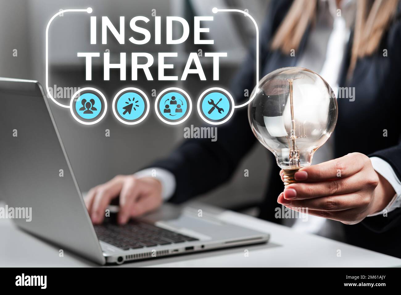 Text caption presenting Inside Threat. Word Written on Information that ...
