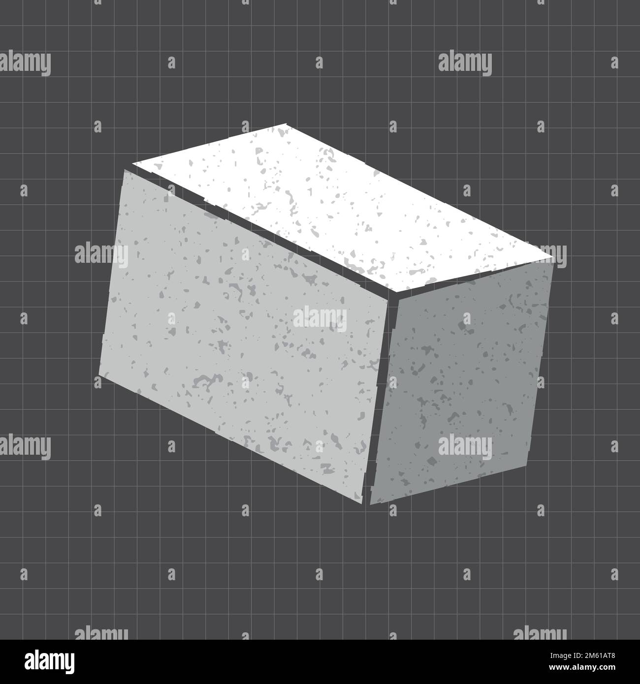 Distorted geometric cuboid on a black background vector Stock Vector ...