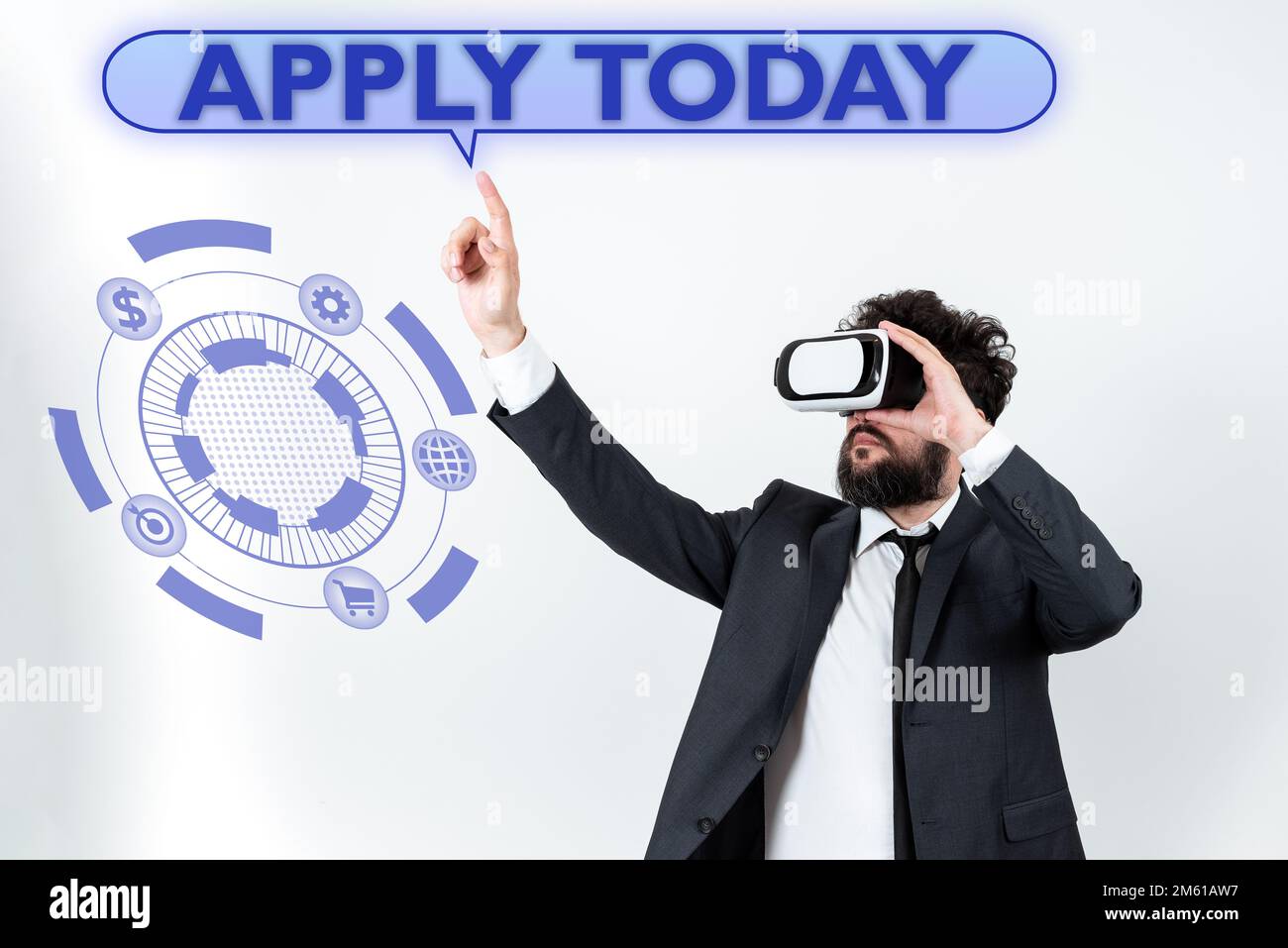 Text sign showing Apply Today. Business concept to request something ...