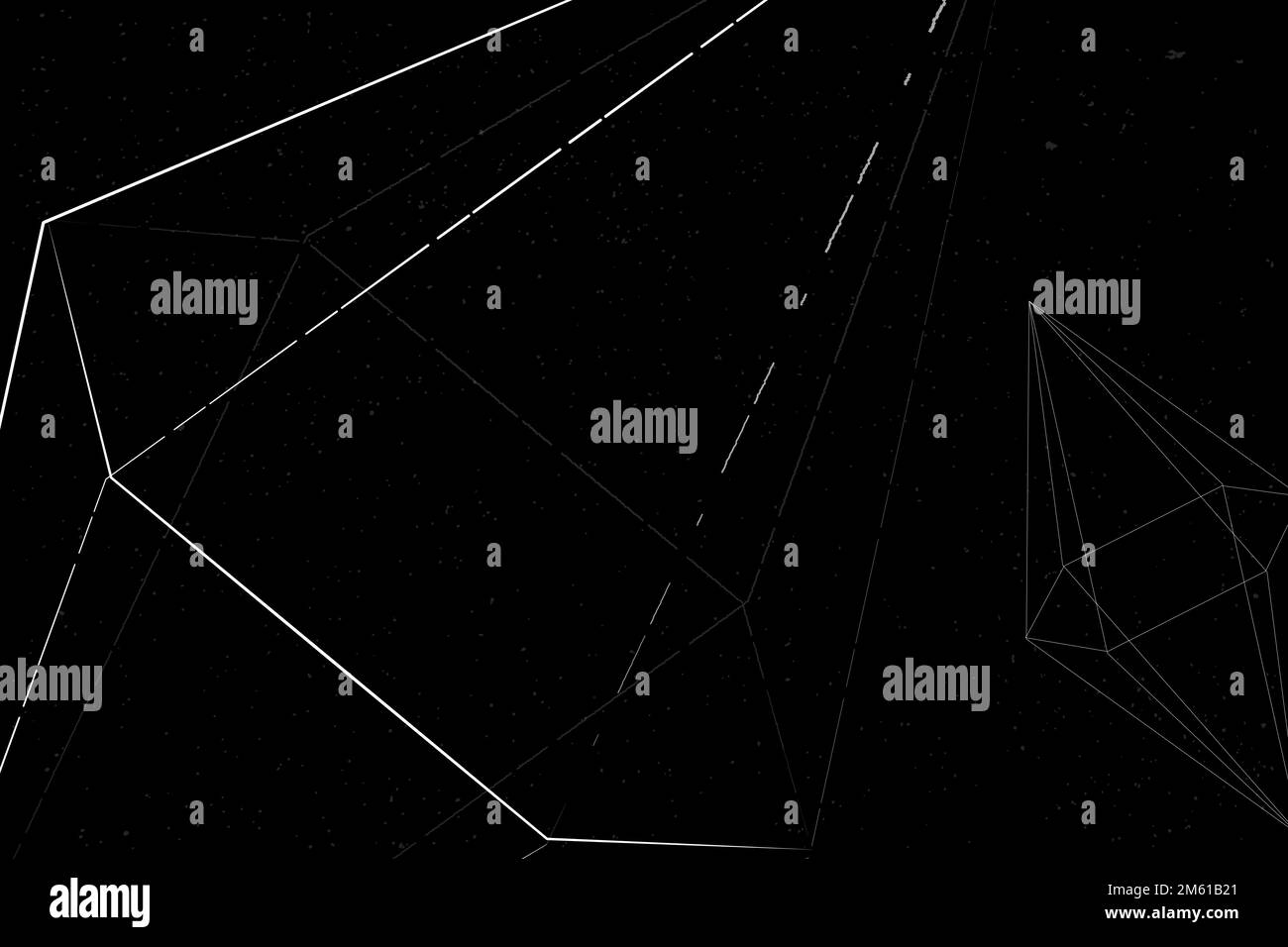 White outline geometric hexagonal bipyramid background vector Stock ...