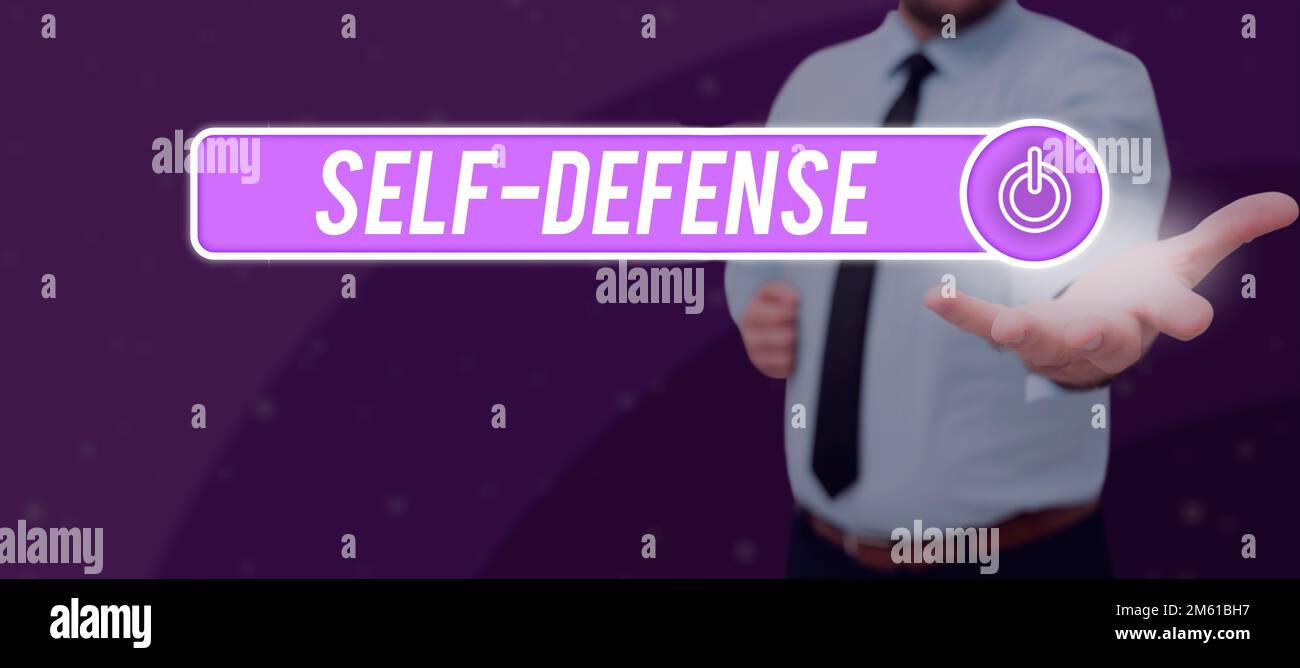 Writing displaying text Self Defense. Internet Concept the act of ...
