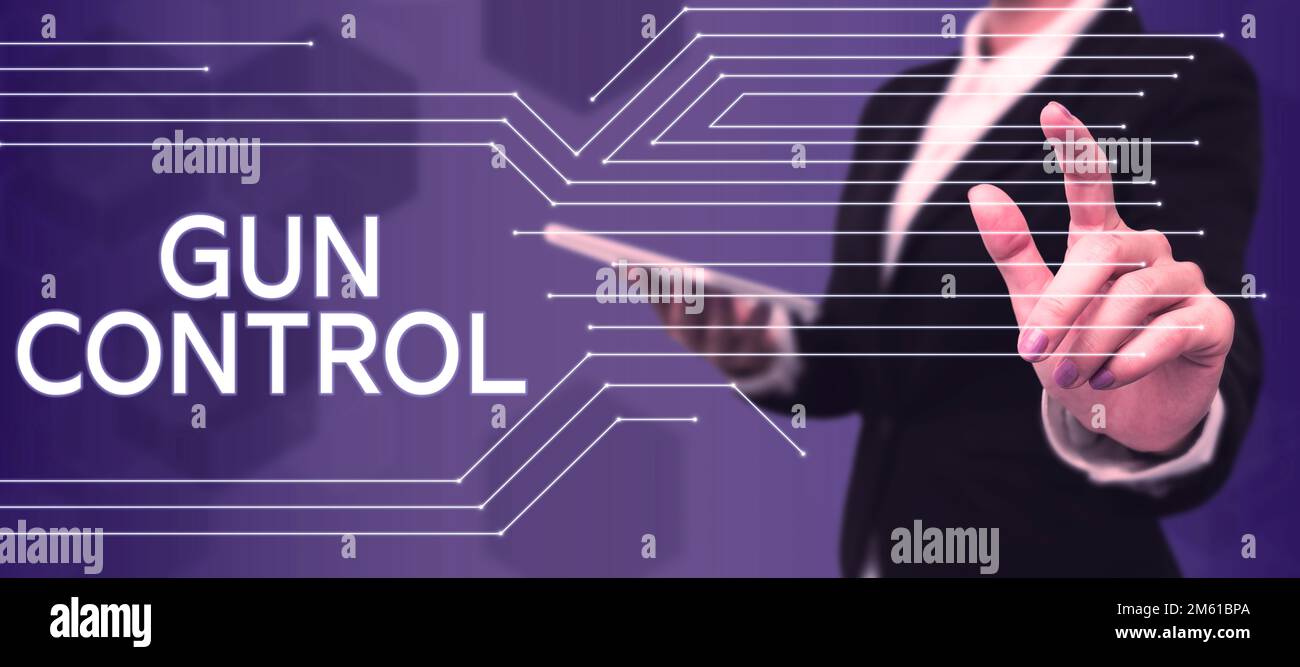 Inspiration showing sign Gun Control. Business concept legal measure ...