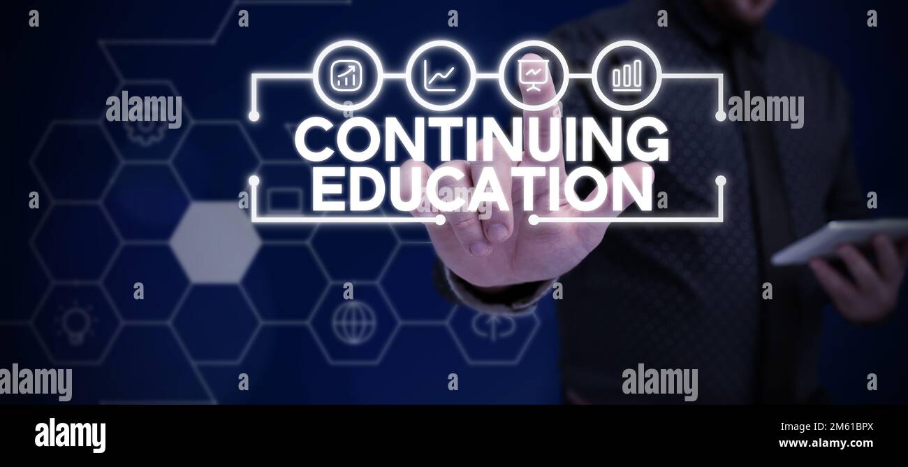 Text showing inspiration Continuing Education. Internet Concept ...