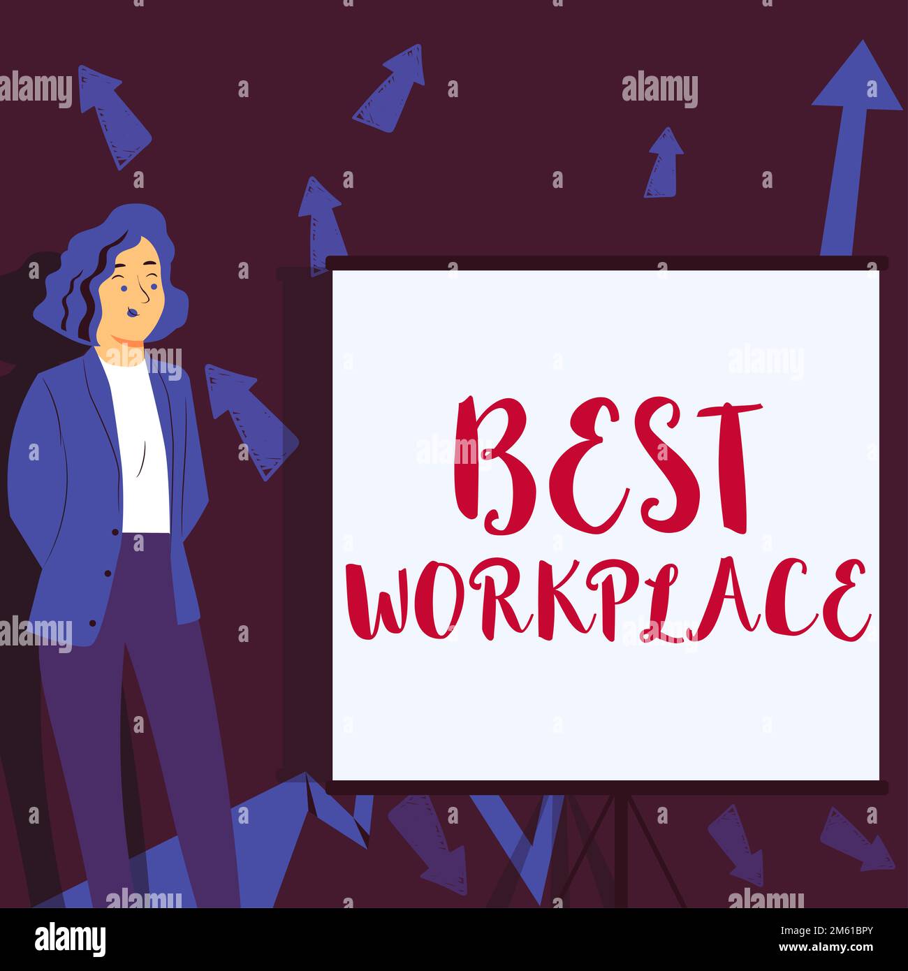 Hand writing sign Best Workplace. Word Written on Ideal company to work ...