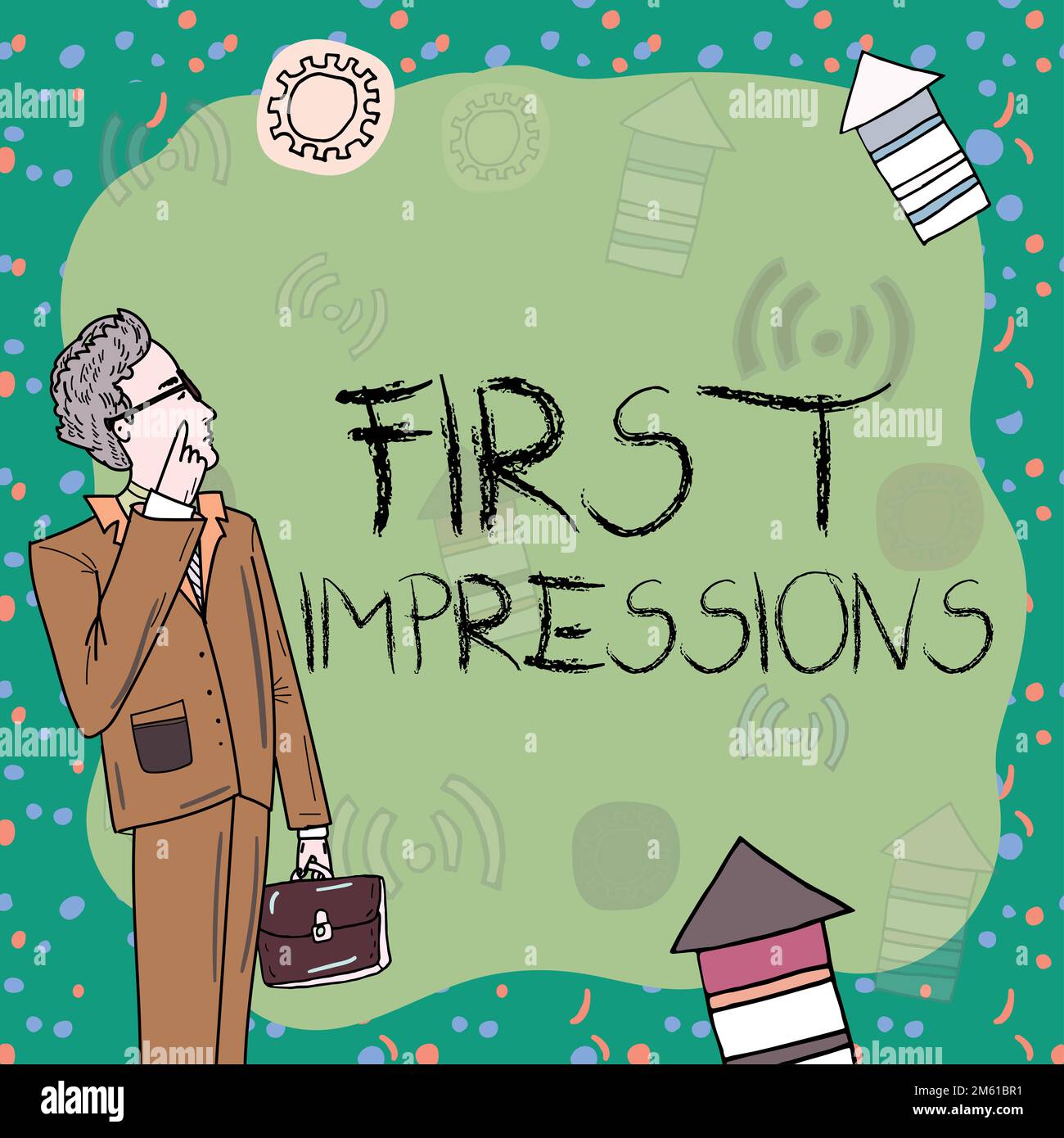 Hand writing sign First Impressions. Concept meaning What a person ...