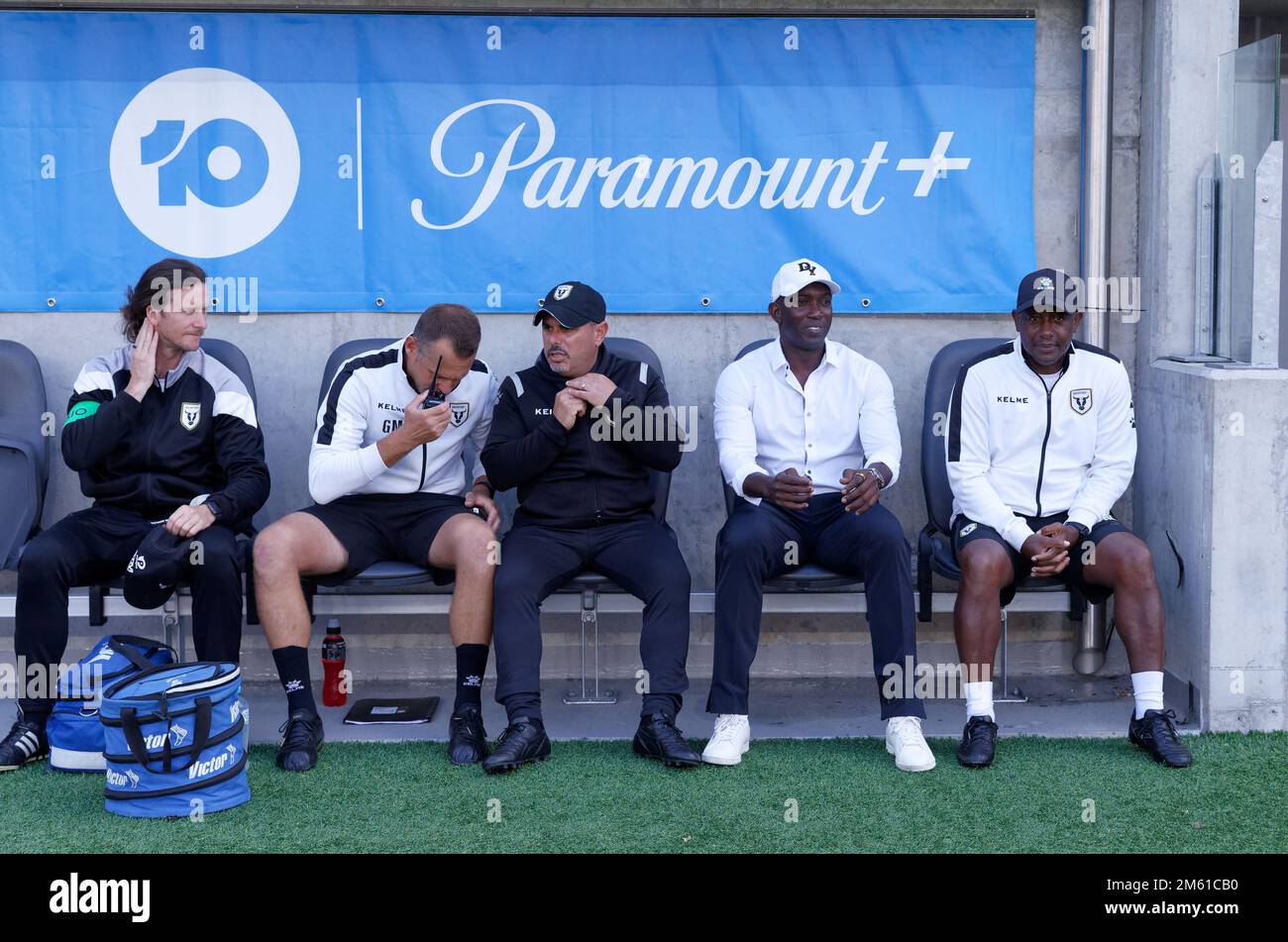 Sydney, Australia. 1st Jan 2023. Coach Dwight Yorke of Macarthur FC ...