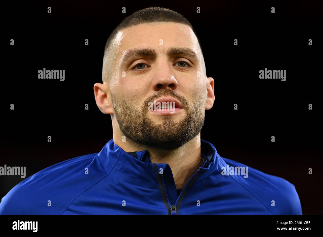 Mateo Kovačić #8 of Chelsea before the Premier League match Nottingham ...