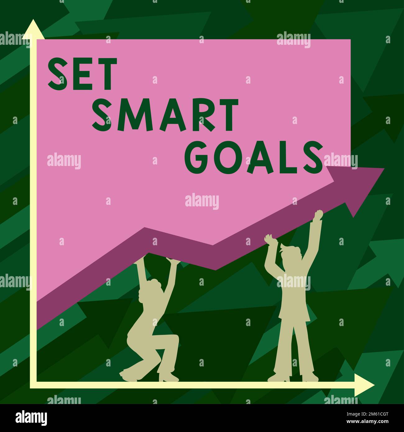 Sign displaying Set Smart Goals. Word for Establish achievable ...