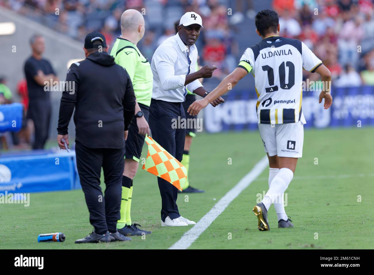Sydney, Australia. 1st Jan 2023. Coach Dwight Yorke of Macarthur FC ...