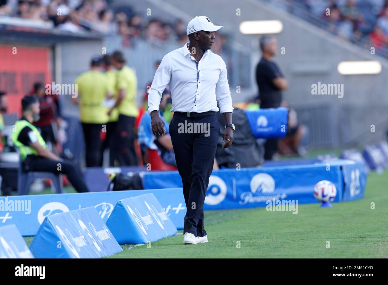 Sydney, Australia. 1st Jan 2023. Coach Dwight Yorke of Macarthur FC ...