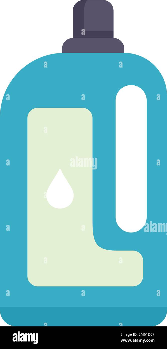 Softener clean bottle icon. Flat illustration of Softener clean bottle ...