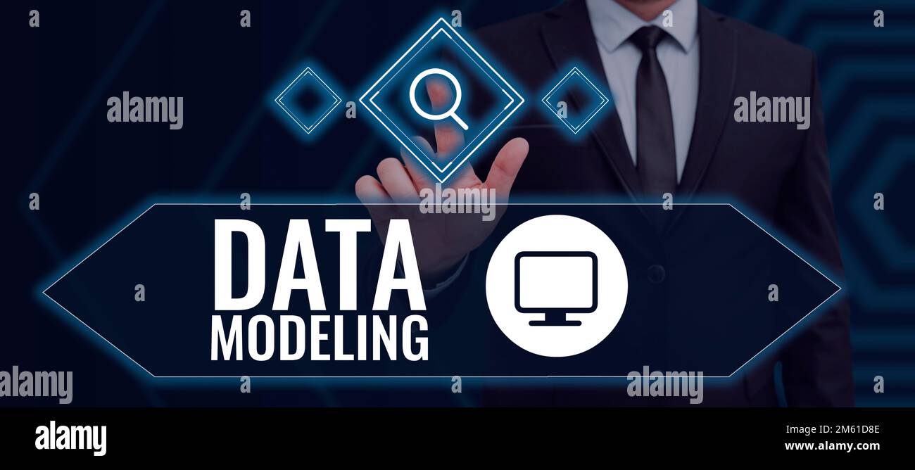 Text showing inspiration Data Modeling. Internet Concept process of ...