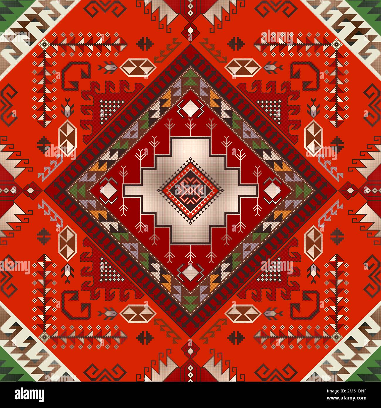 Traditional Kilim vector seamless pattern Stock Vector Image & Art - Alamy