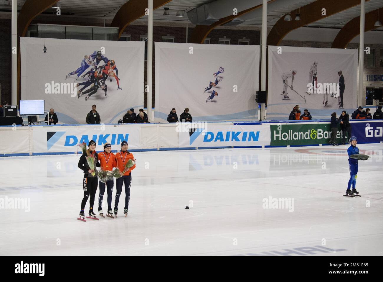 LEEUWARDEN - Xandra Velzeboer , Angel Daleman, Selma Poutsma after the ...