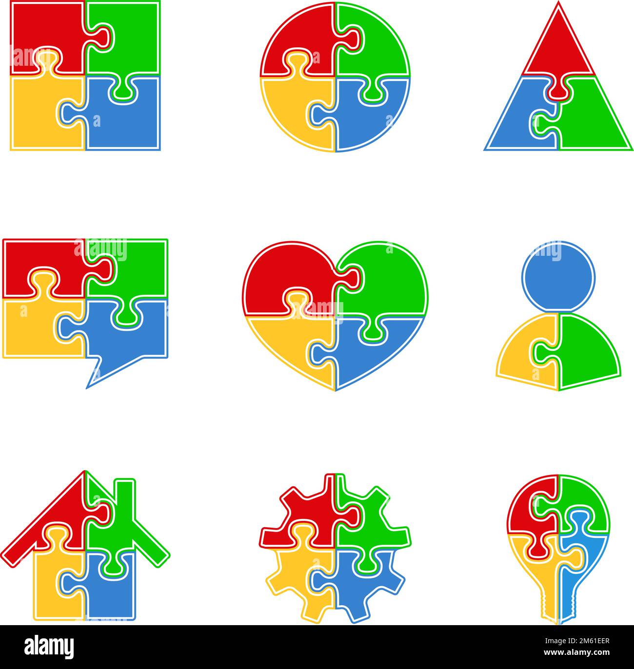 Abstract Puzzle Objects Vector Eps10 Illustration Stock Vector Image And Art Alamy