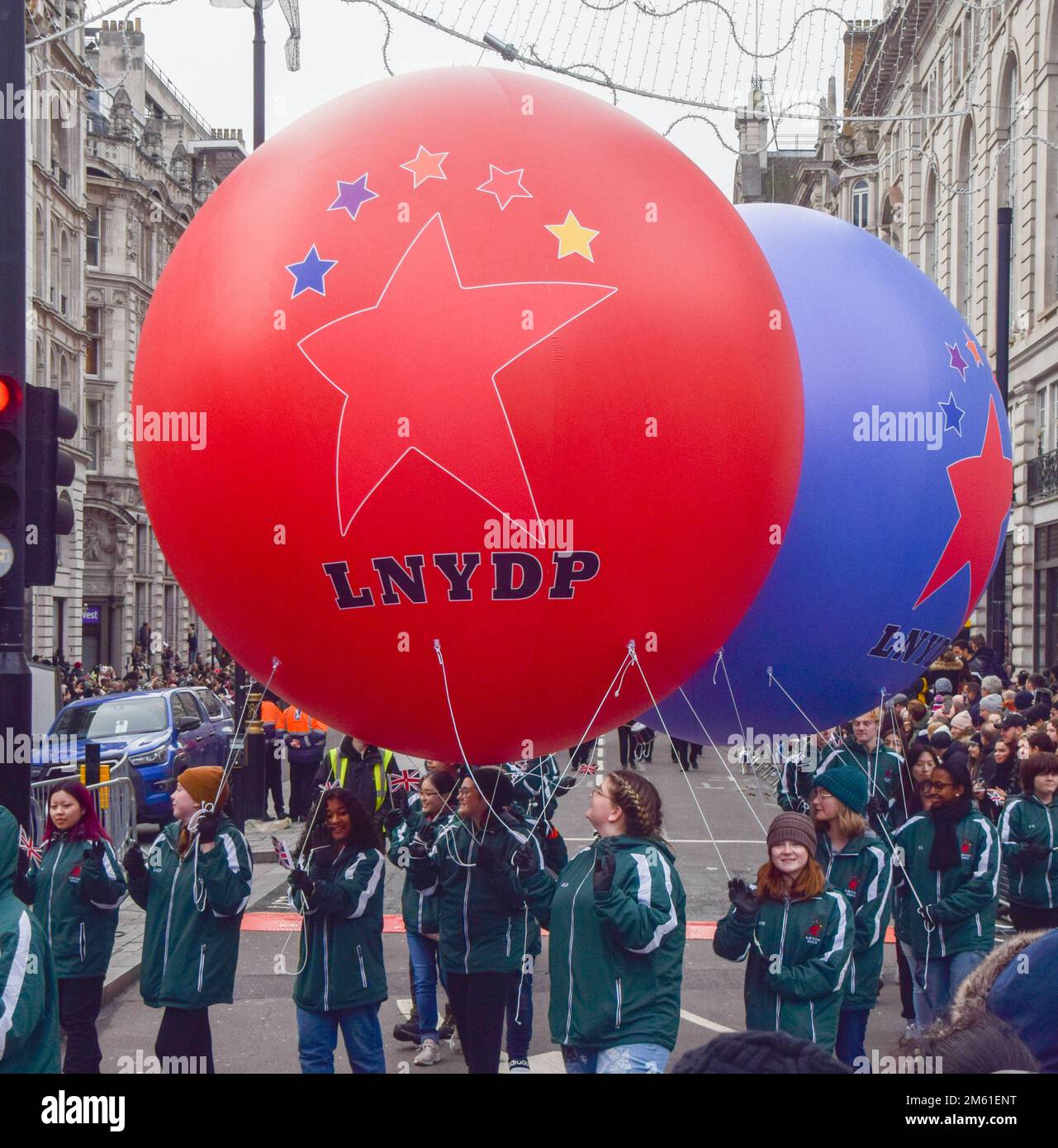 London, UK. 1st January 2023. Participants in London’s New Year’s Day ...