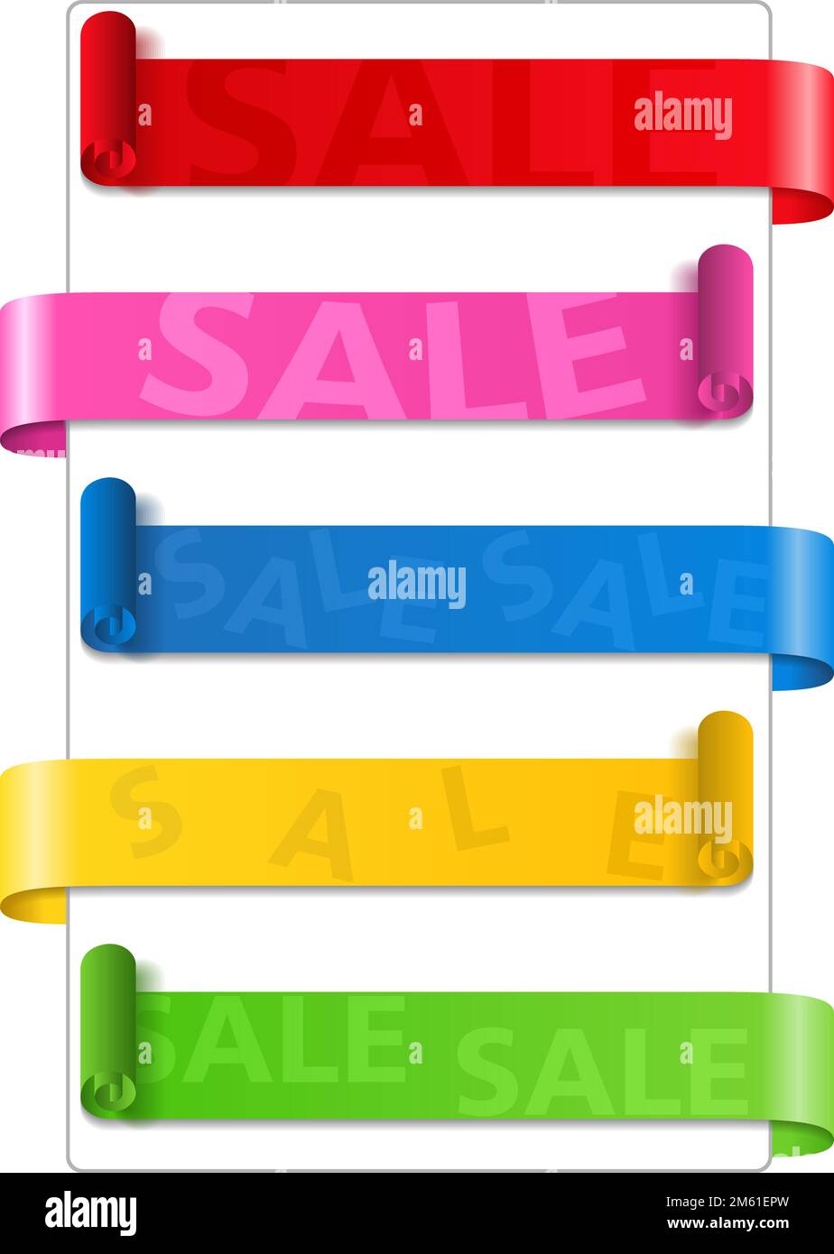Set of sale ribbons, vector eps10 illustration Stock Vector Image & Art ...