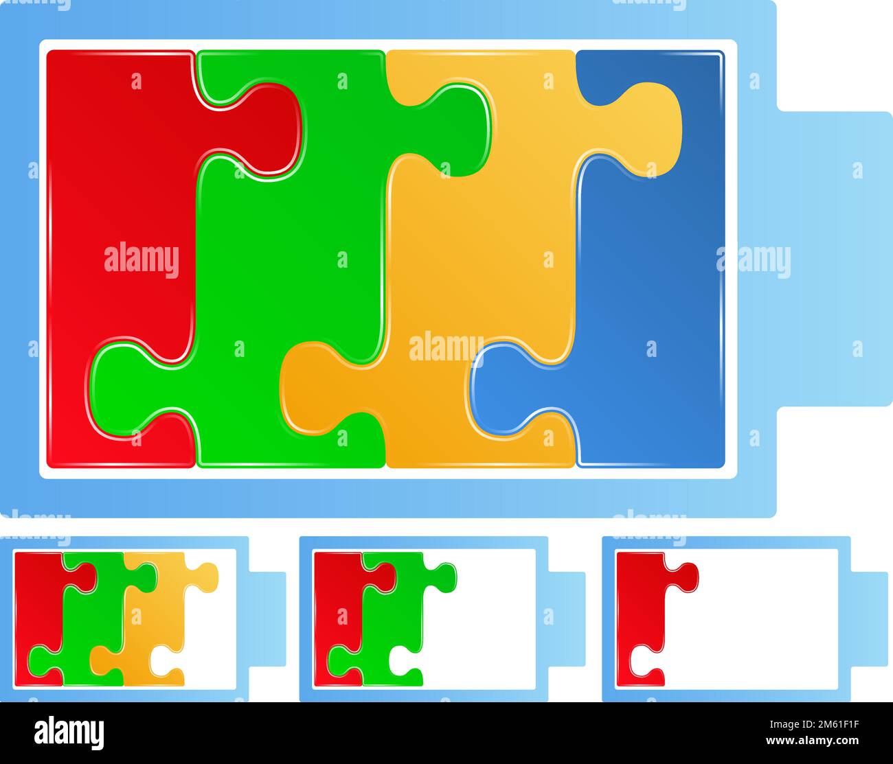 Puzzle battery symbol, vector eps10 illustration Stock Vector Image ...