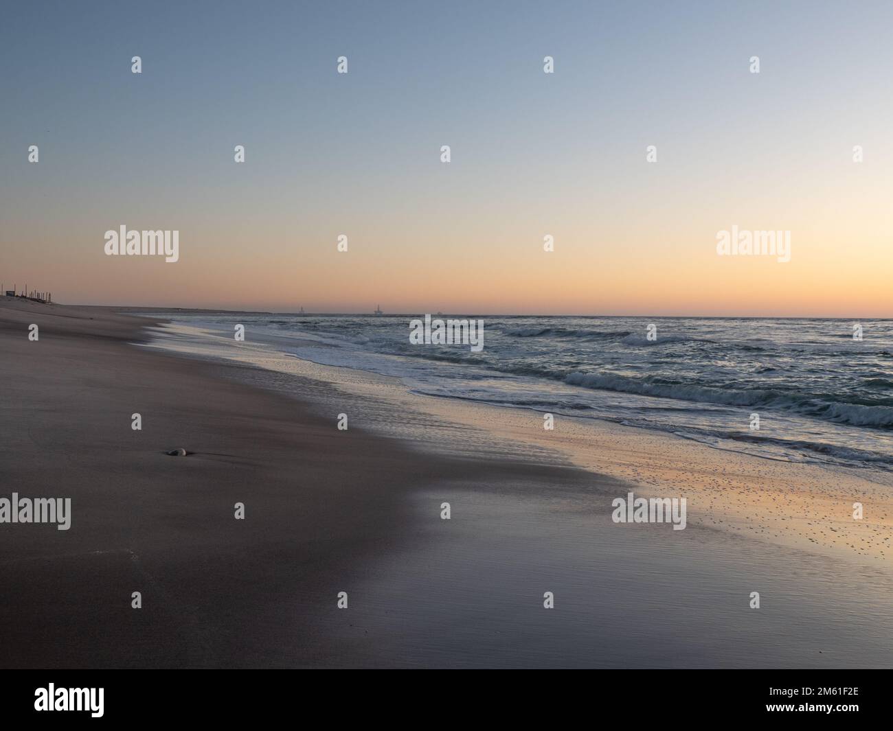 Swakopmund beach at sunset, Namibia Stock Photo - Alamy