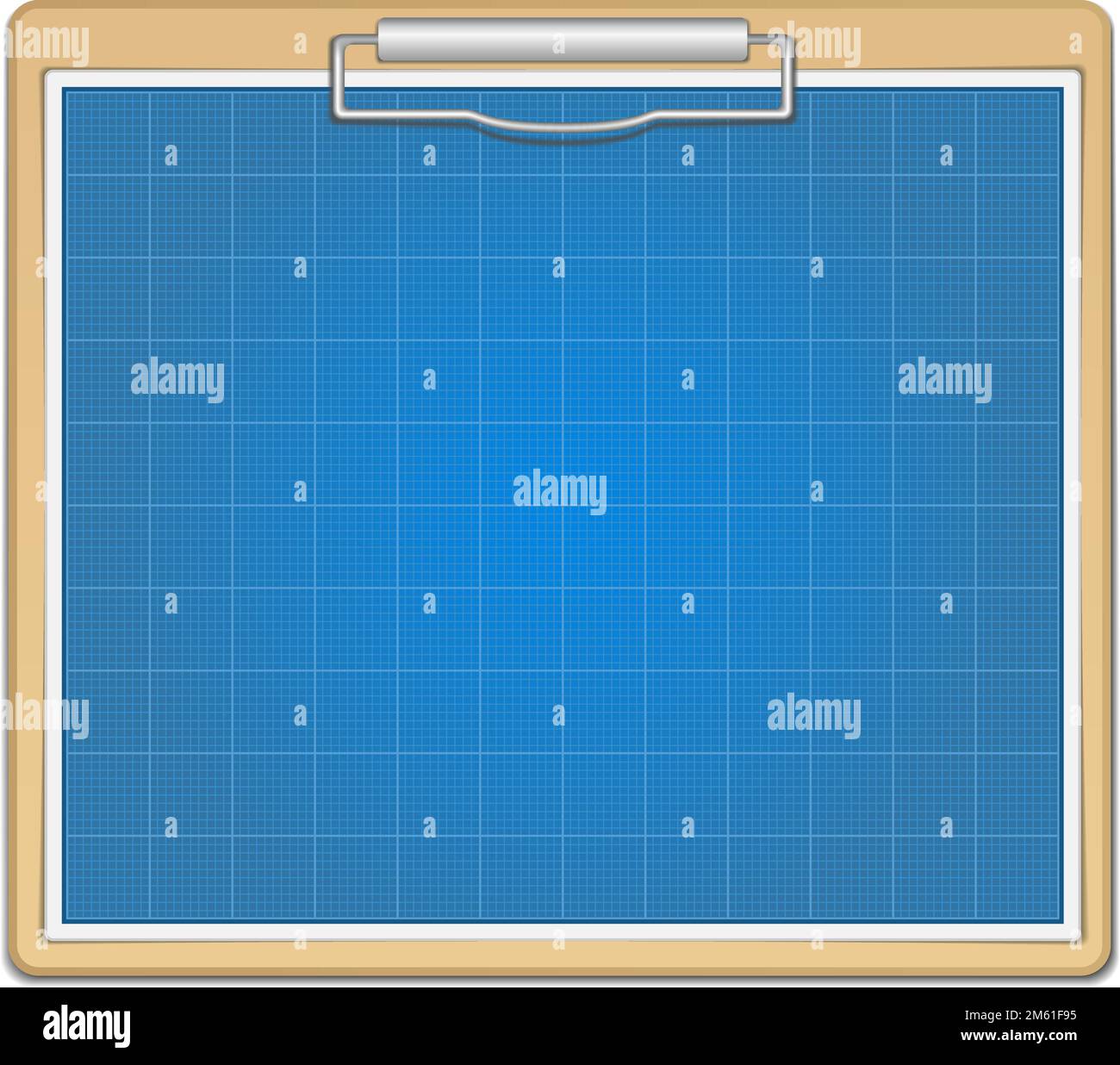 Clipboard with blueprint, vector eps10 illustration Stock Vector Image ...
