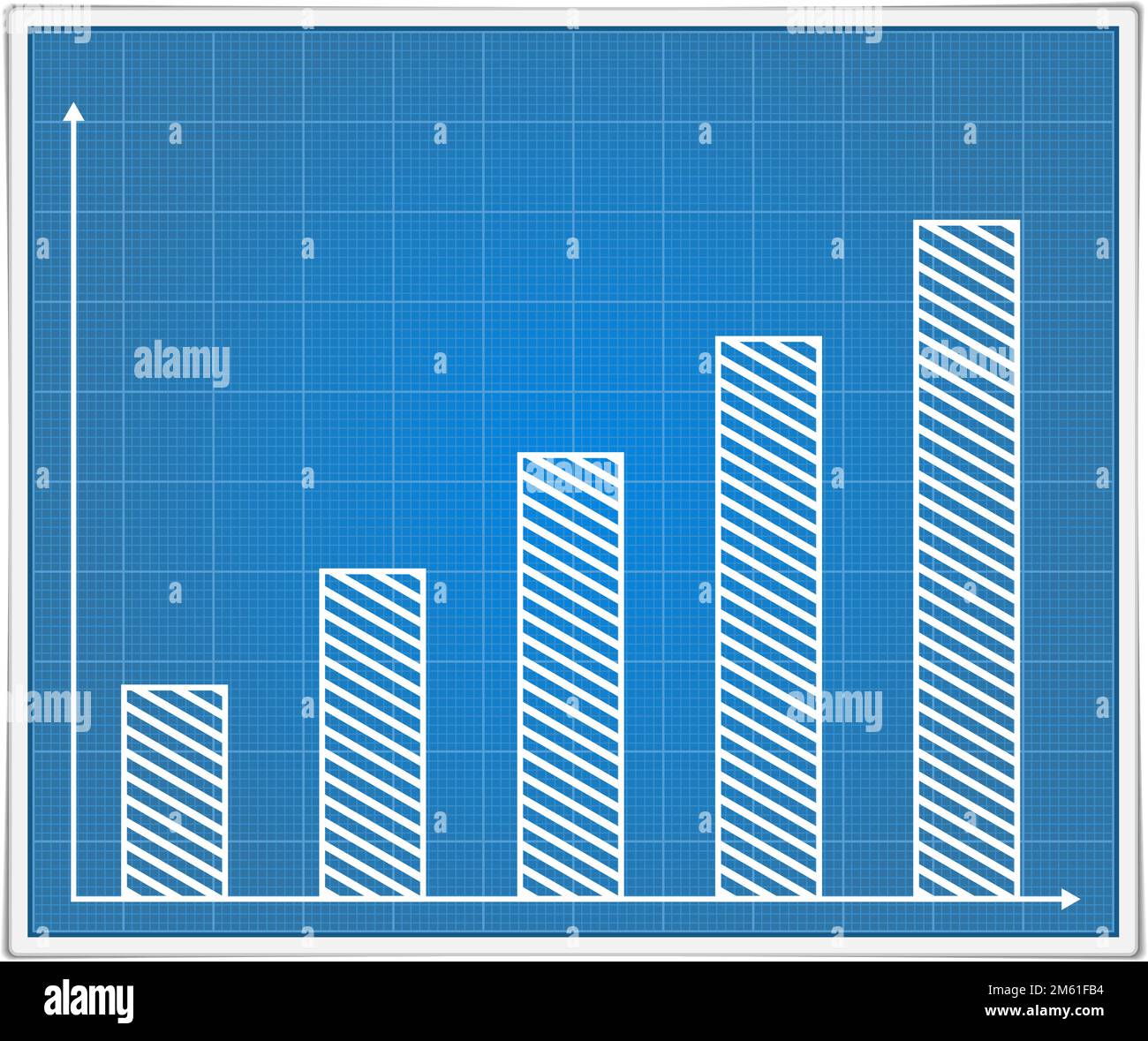Blueprint bar graph, vector eps10 illustration Stock Vector Image & Art ...