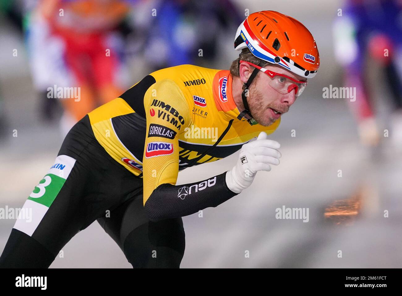 AMSTERDAM, NETHERLANDS - JANUARY 1: Jorrit Bergsma of team Jumbo/Visma ...