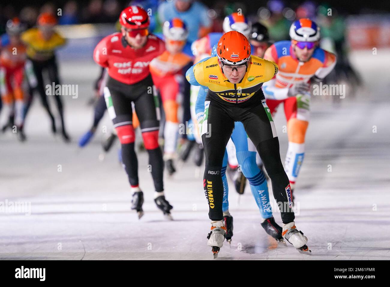 AMSTERDAM, NETHERLANDS - JANUARY 1: Casper de Gier of team Jumbo/Visma ...