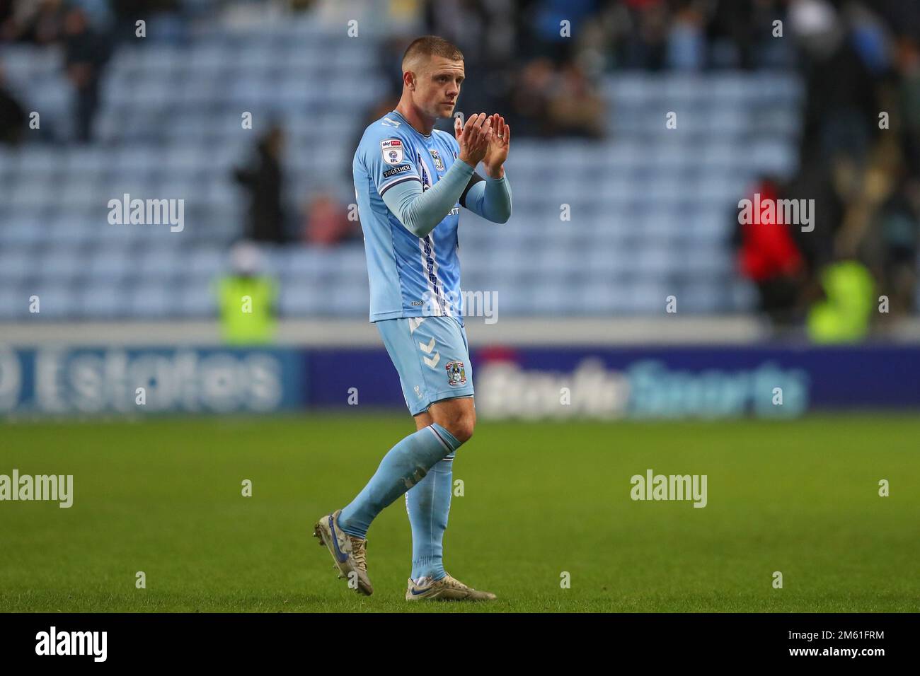 Jake Bidwell #27 of Coventry City applauds the home fans after the Sky ...