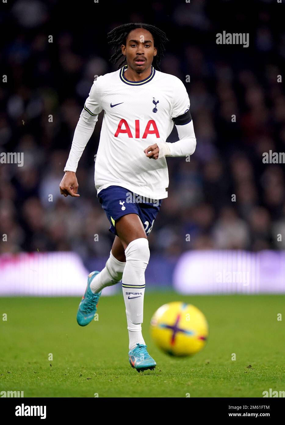 Tottenham Hotspur's Djed Spence during the Premier League match at the ...