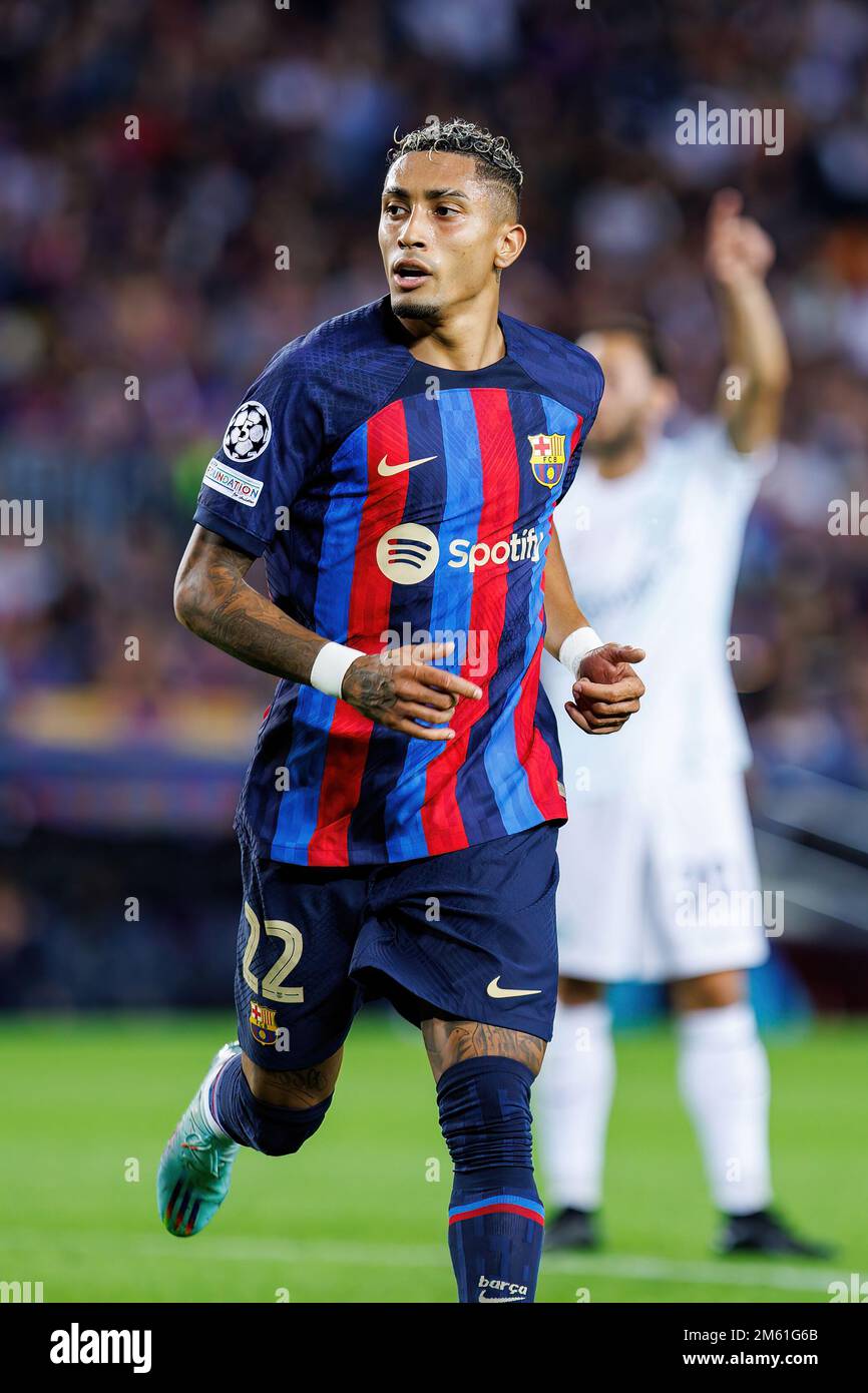 BARCELONA - OCT 13: Raphinha in action during the Champions League ...