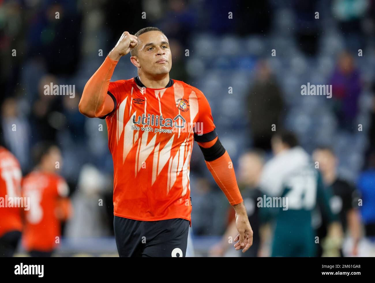 Luton Town's Carlton Morris celebrates after the Sky Bet Championship ...