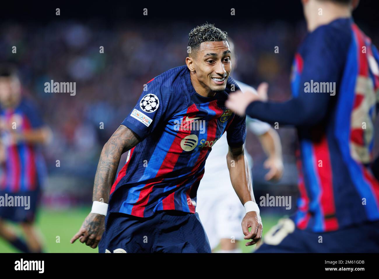 BARCELONA - OCT 13: Raphinha in action during the Champions League ...