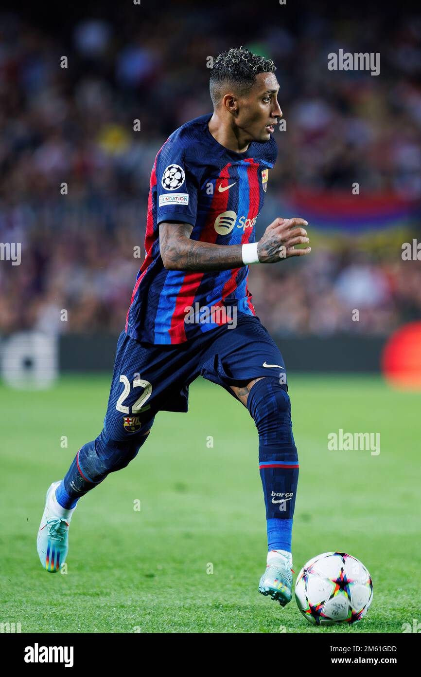 BARCELONA - OCT 13: Raphinha in action during the Champions League ...
