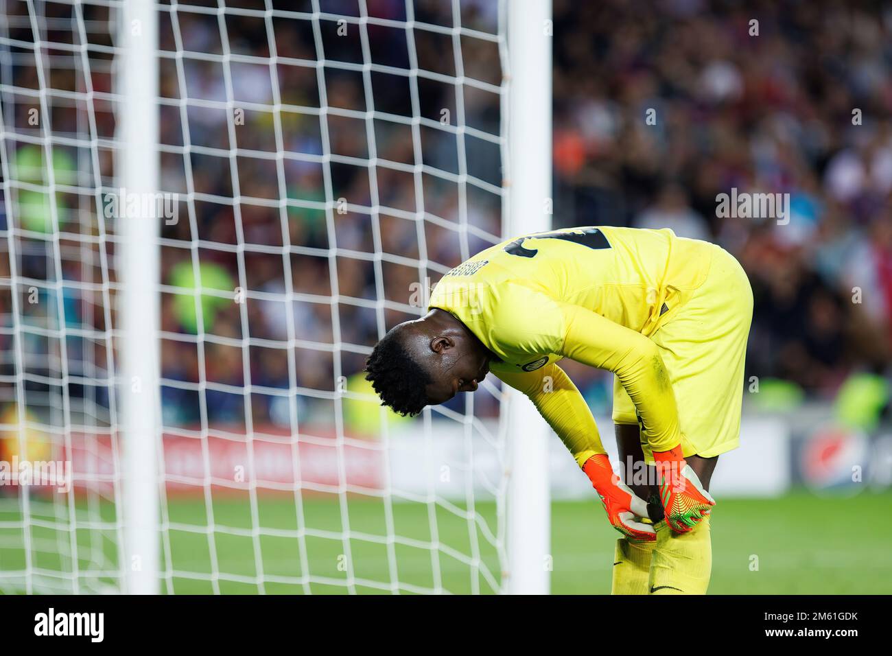 BARCELONA - OCT 13: Andre Onana in action during the Champions League ...