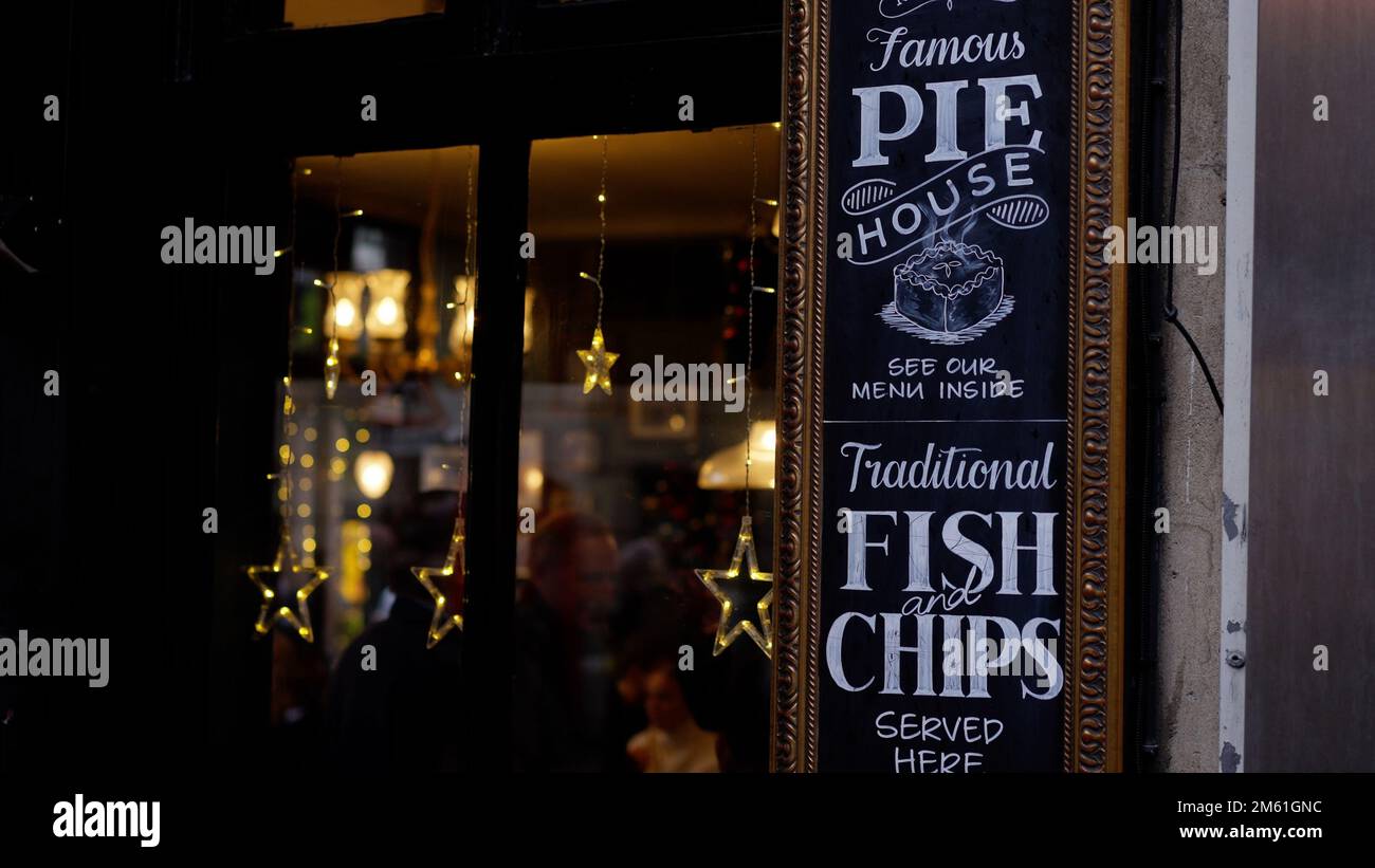 Traditional Fish and Chips in a pub in London - LONDON, UK - DECEMBER ...