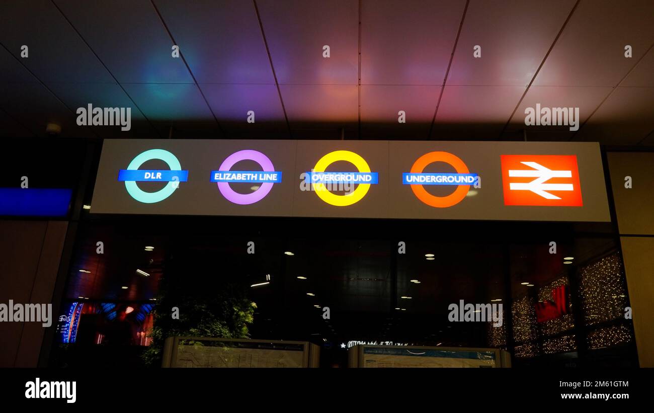 Stratford Underground and DLR station - LONDON, UK - DECEMBER 20, 2022 ...