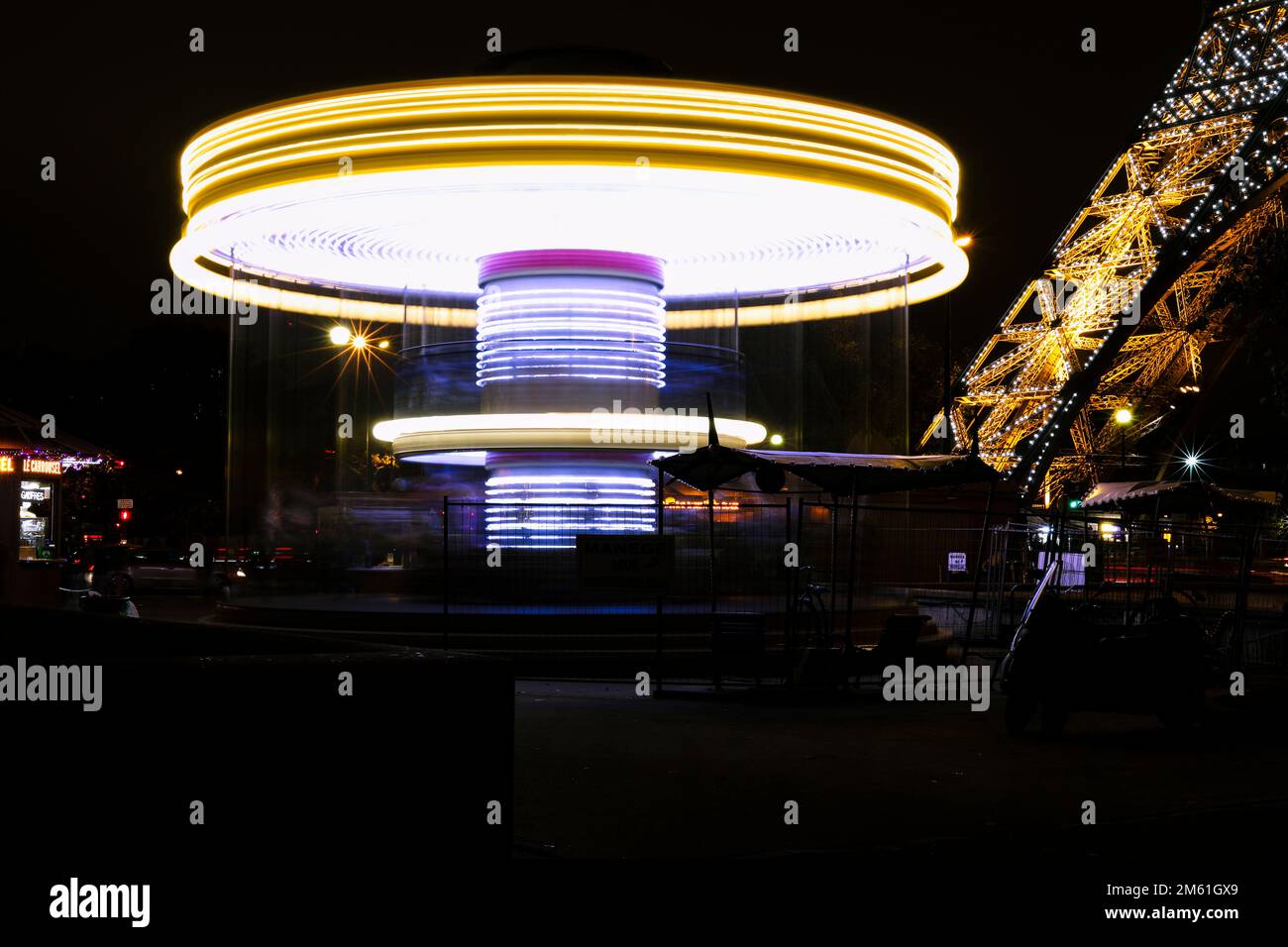 Carousel at Eiffel Tower, Paris, France Stock Photo - Alamy