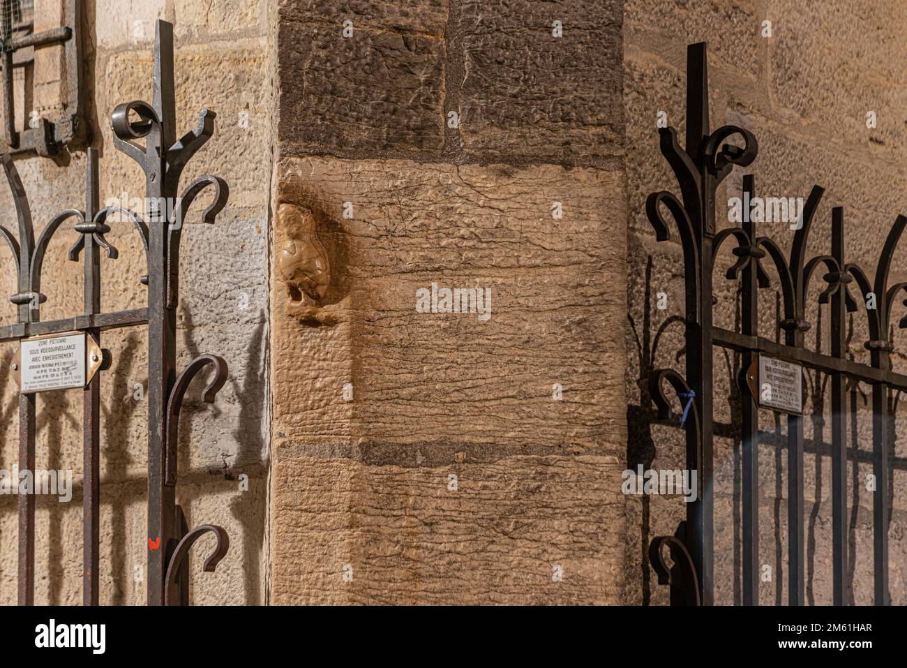 Magic Owl carving on the Owl trail on the outside walls of the Church ...