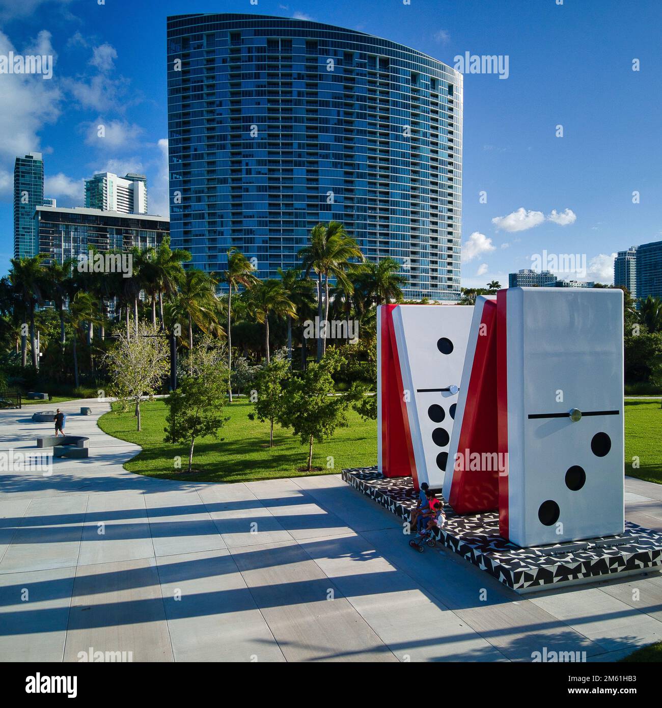 The Dominos Park Albert Allot Park on a sunny day Stock Photo - Alamy