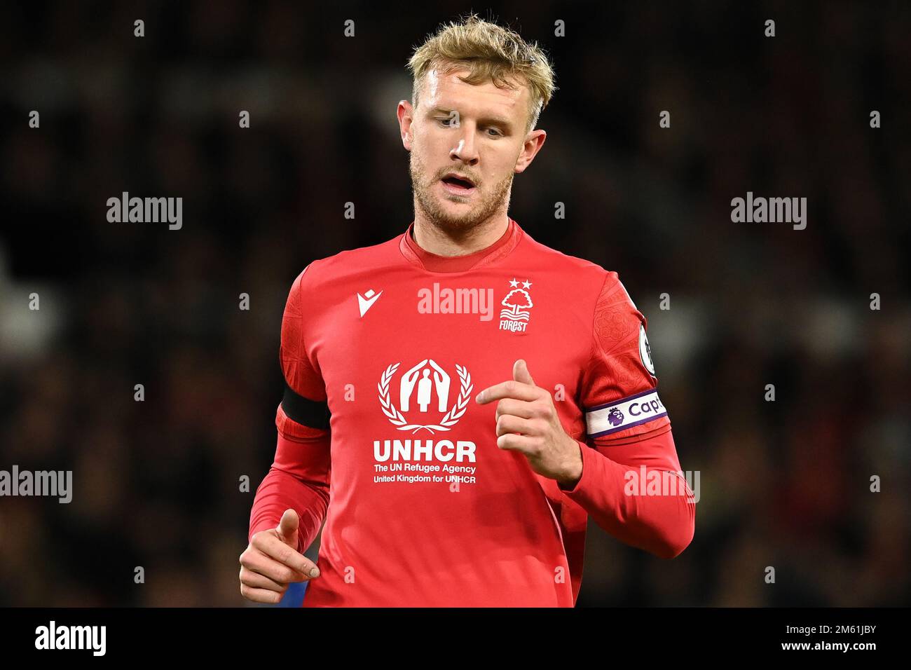 Joe Worrall #4 of Nottingham Forest during the Premier League match ...