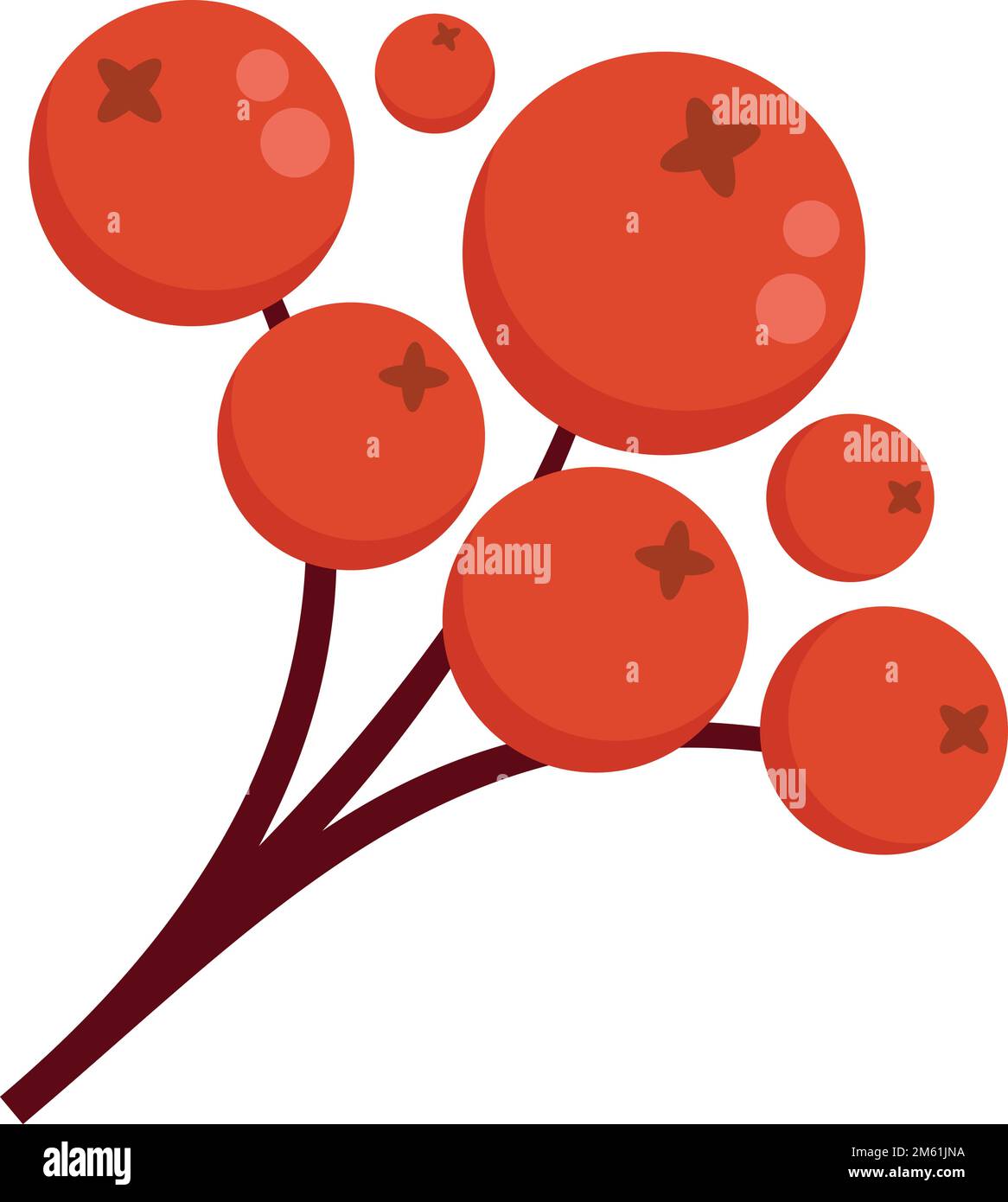 Rowan garden icon. Flat illustration of Rowan garden vector icon for ...
