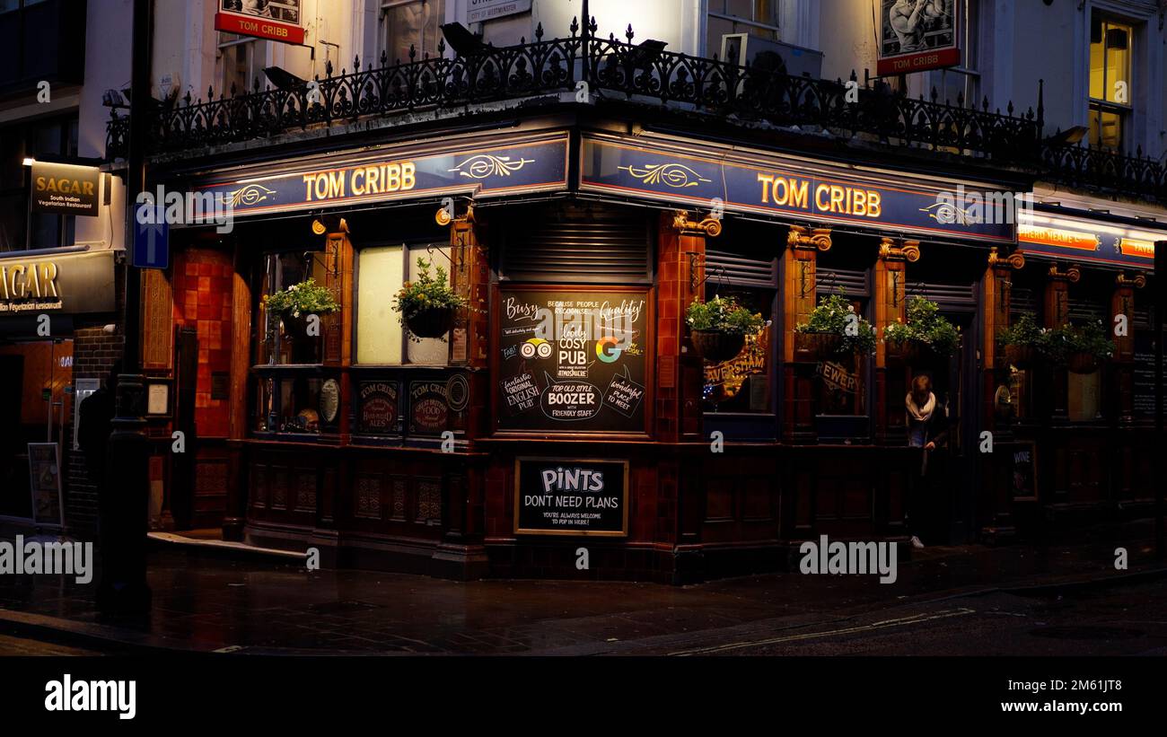Beautiful Tom Cribb Pub in London - LONDON, UK - DECEMBER 20, 2022 ...