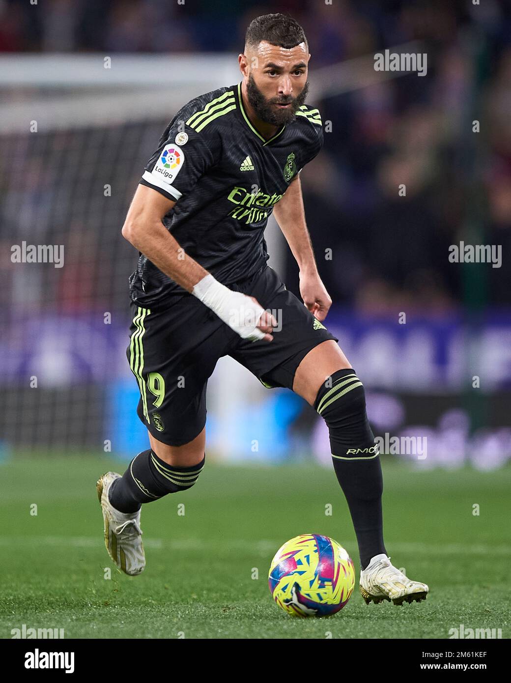 Karim Benzema of Real Madrid CF during the La Liga Santander match ...