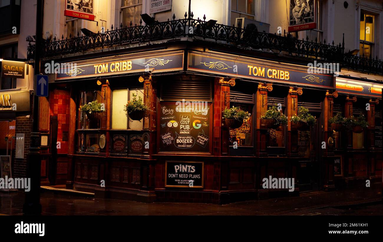 Beautiful Tom Cribb Pub in London - LONDON, UK - DECEMBER 20, 2022 ...
