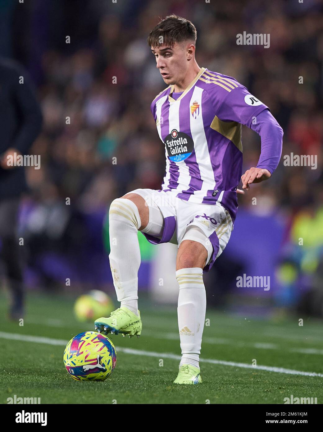 Ivan Fresneda of Real Valladolid CF during the La Liga Santander match ...