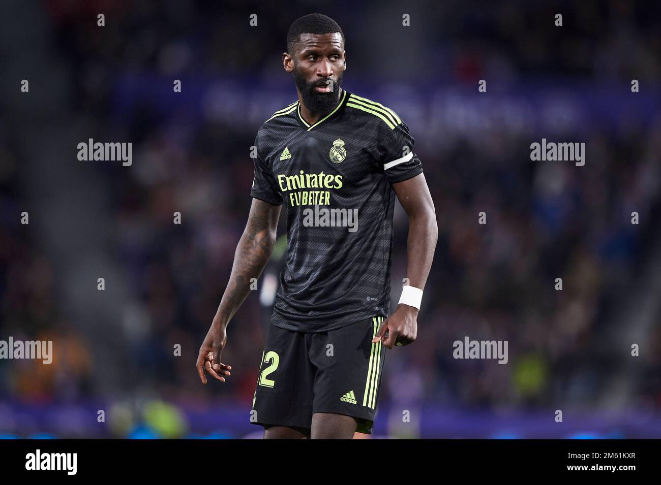 Antonio Rudiger of Real Madrid CF during the La Liga Santander match ...
